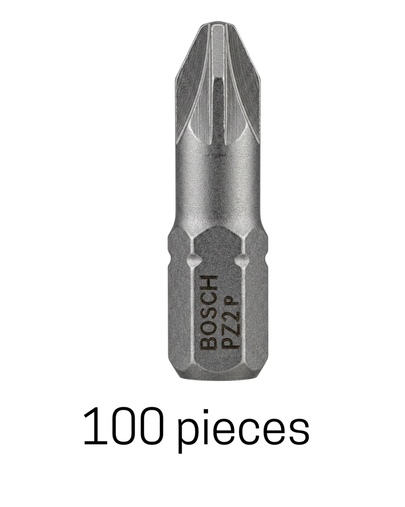 Bosch 2607001561 Extra Hard Screwdriver Bit, Pz 2, 25mm Length, Blue ...